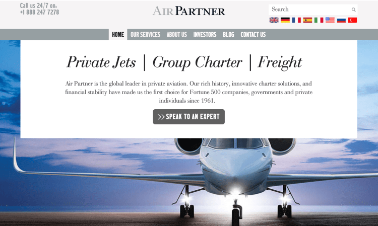 Jet card broker Air Partner is promoting Mother's Day private jet vacations