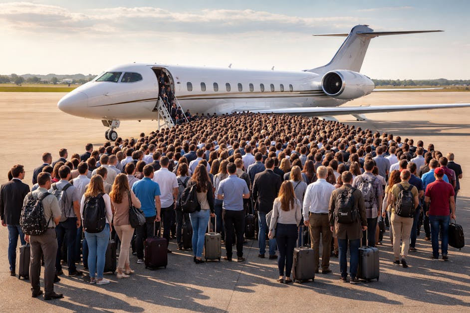 Top and bottom 10 days for private jet flights in 2025