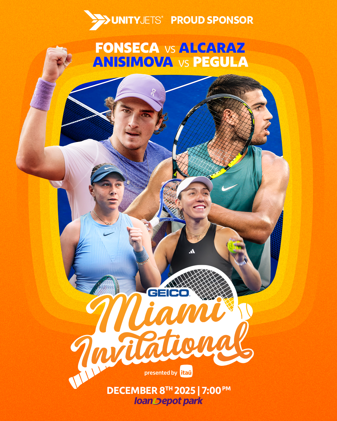 Unity Jets to sponsor Geico Miami Invitational tennis tournament