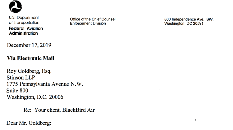 FAA investigation of Blackbird finds similarities to FlyteNow, JetPooler