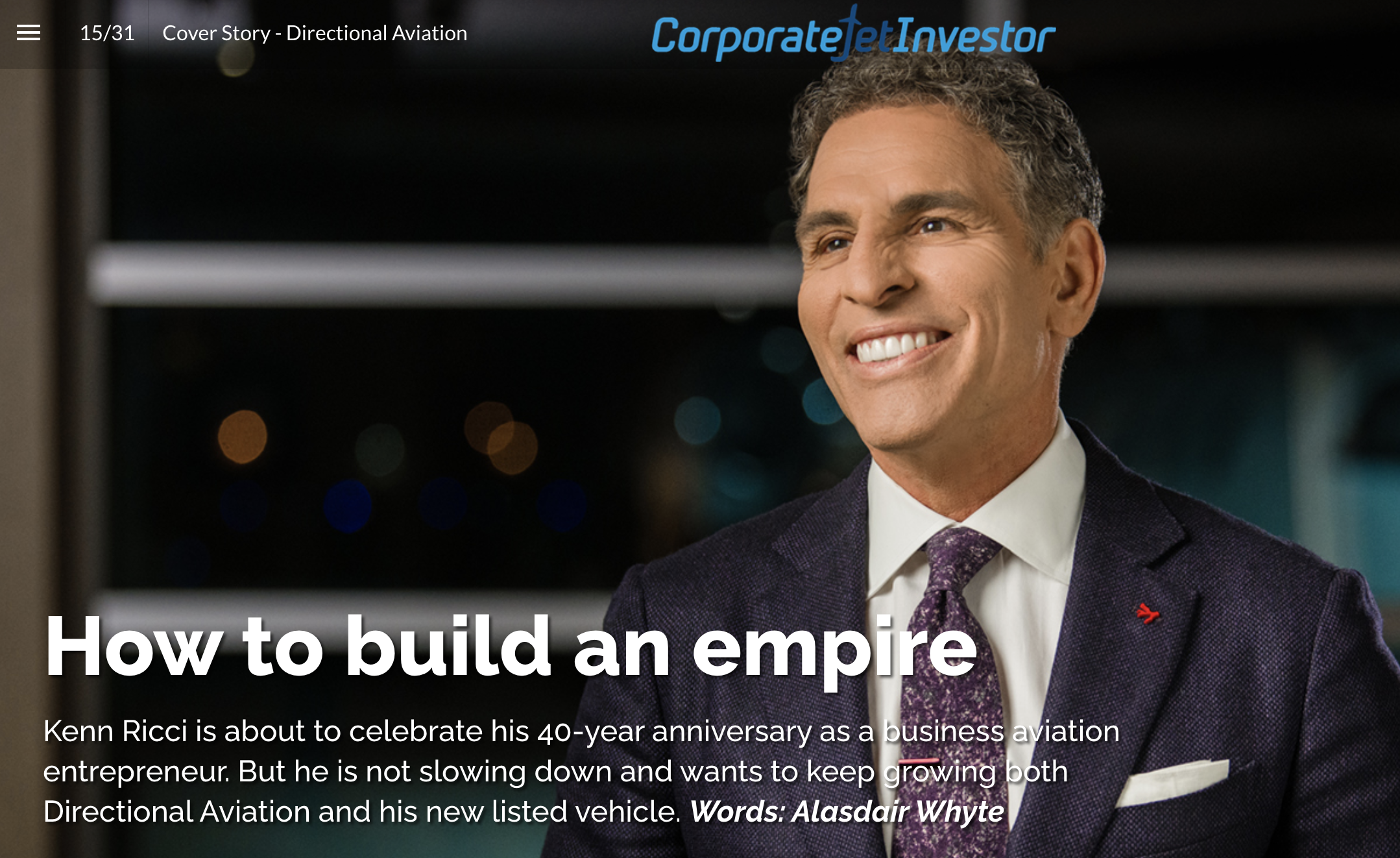 Inside the private jet empire of Directional Aviation's Kenn Ricci