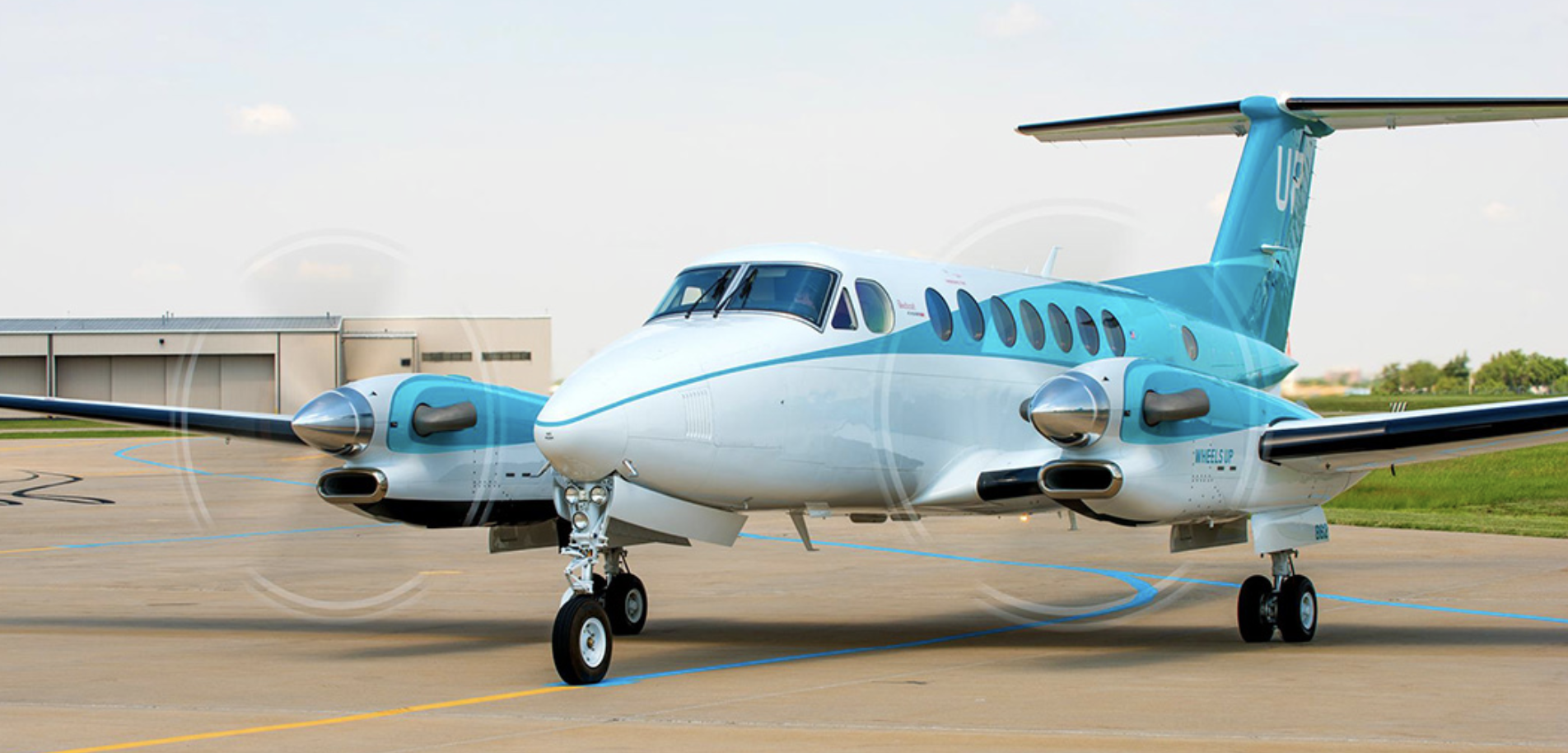 Wheels Up Cares' colorful King Air 350 fleet is for a good cause